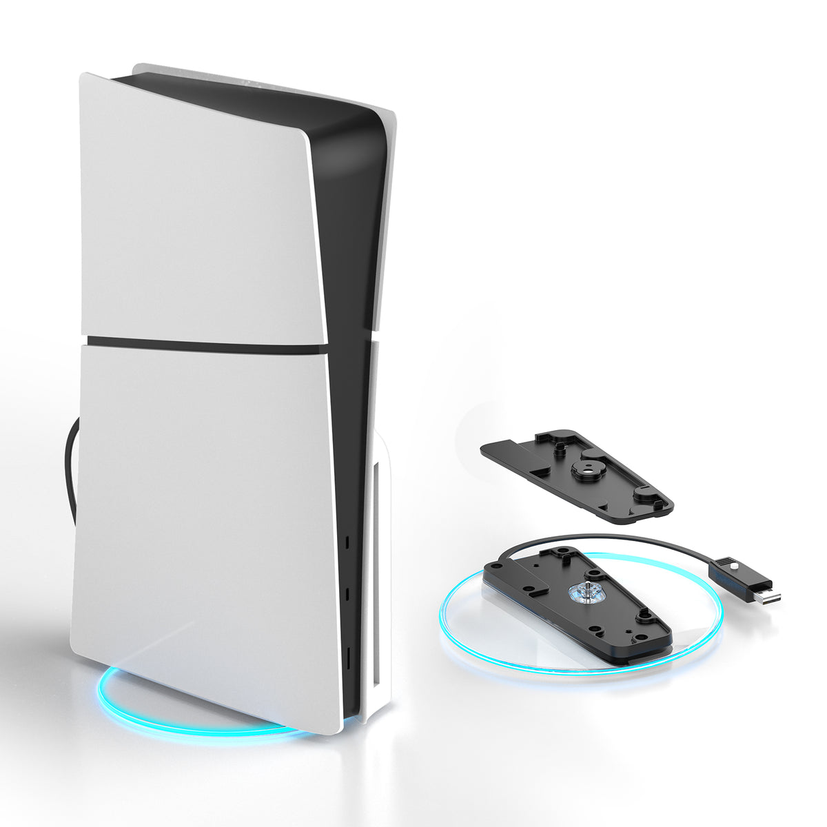 IINE RGB Vertical Stand for PS5 Pro & PS5 & PS5 Slim Disc & Digital ...