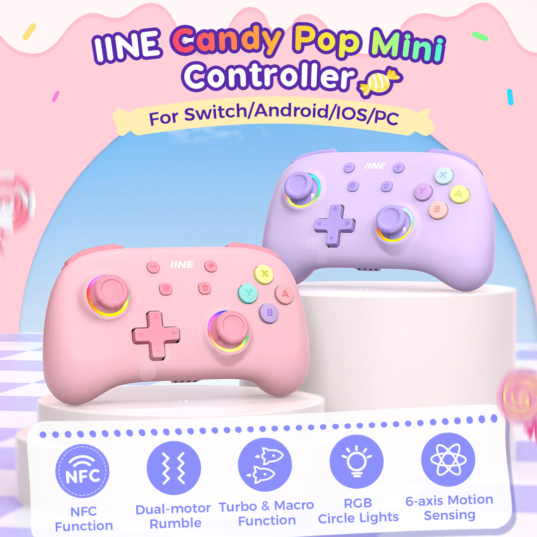 IINE Candy Pop Mini Controller for Switch/Android/IOS/PC – IINE ...
