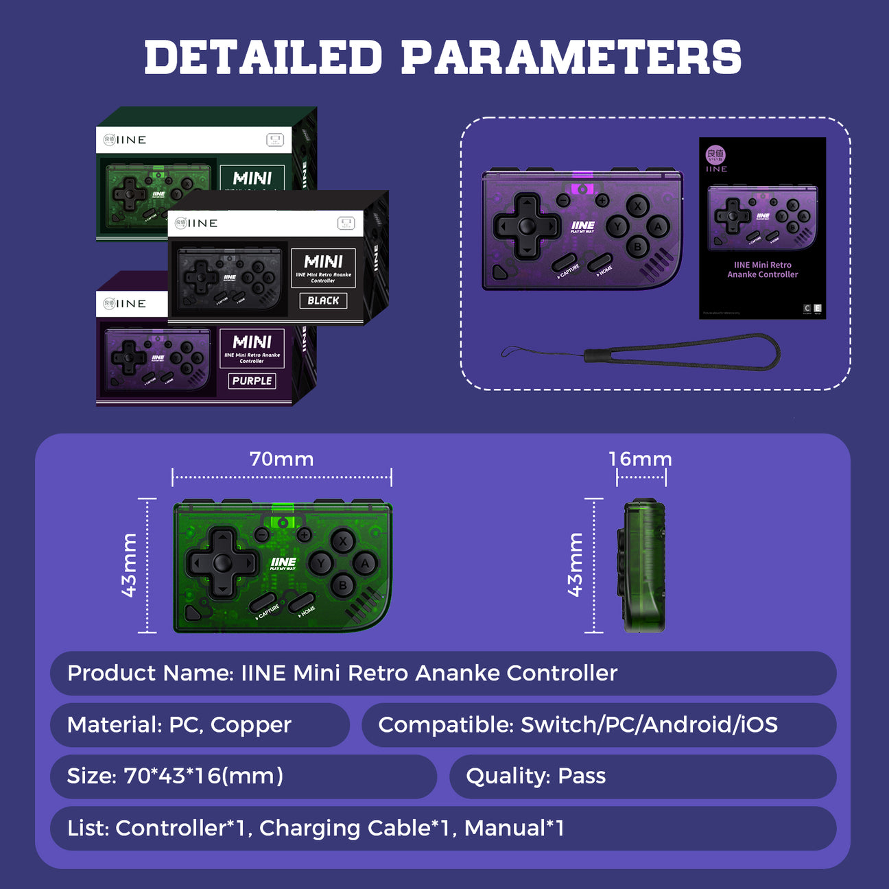 IINE Mini Retro Ananke Controller – IINE Official Store